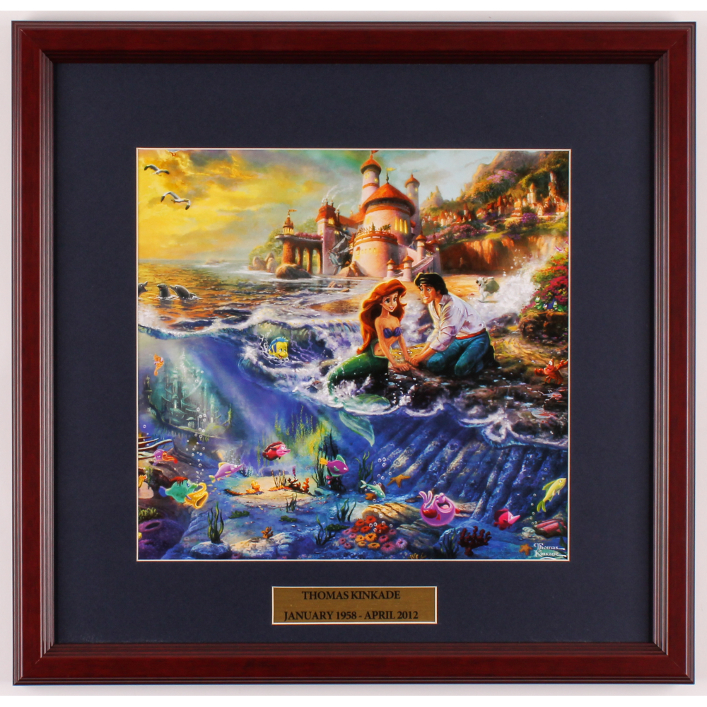 Thomas Kinkade Walt Disney's "The Little Mermaid" 17x17.5 Custom Framed ...