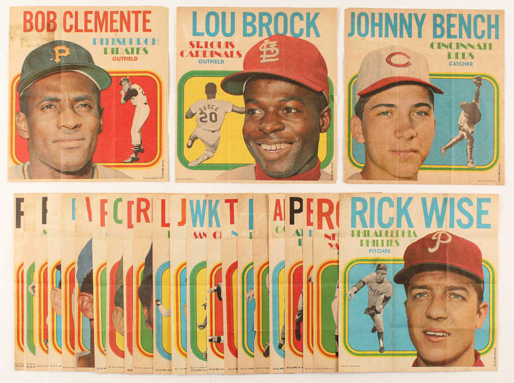 1970 Topps Poster Inserts Complete Set of (24) Posters with #21 Roberto ...