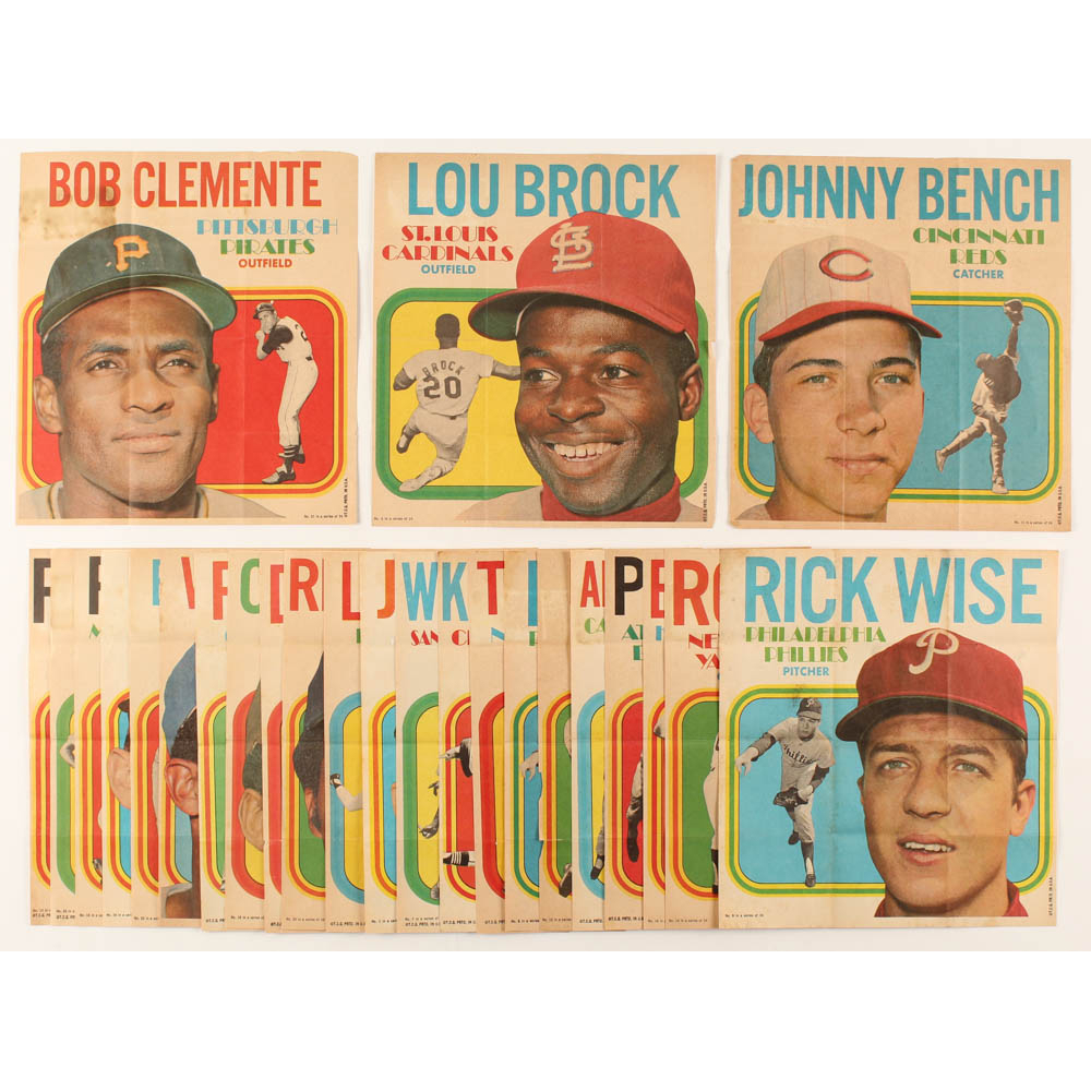 1970 Topps Poster Inserts Complete Set of (24) Posters with #21 Roberto ...