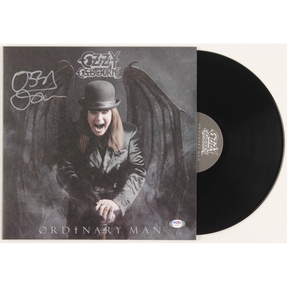 Ozzy Osbourne Signed "Ordinary Man" Vinyl Record Album Cover (PSA COA ...