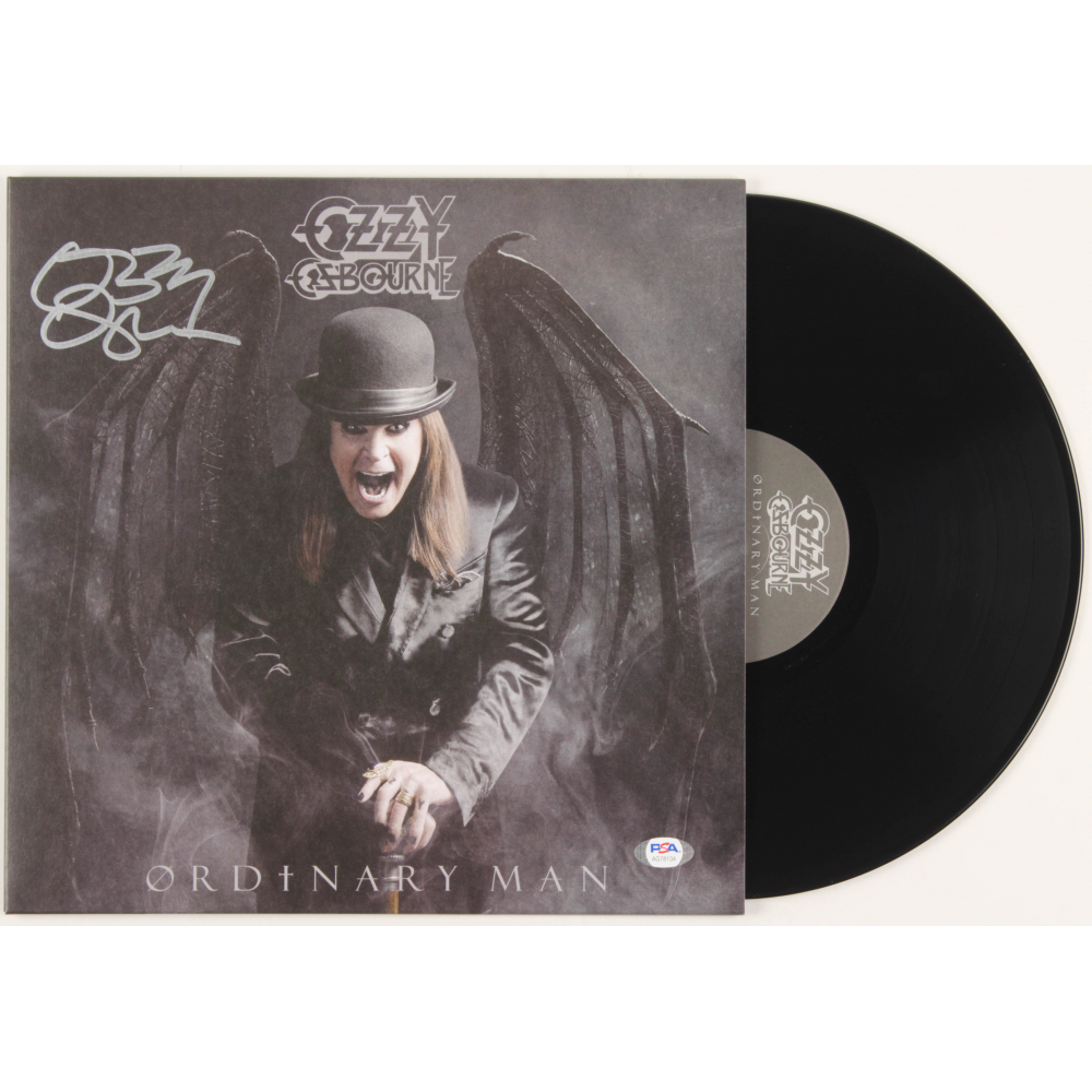 Ozzy Osbourne Signed "Ordinary Man" Vinyl Record Album Cover (PSA COA ...