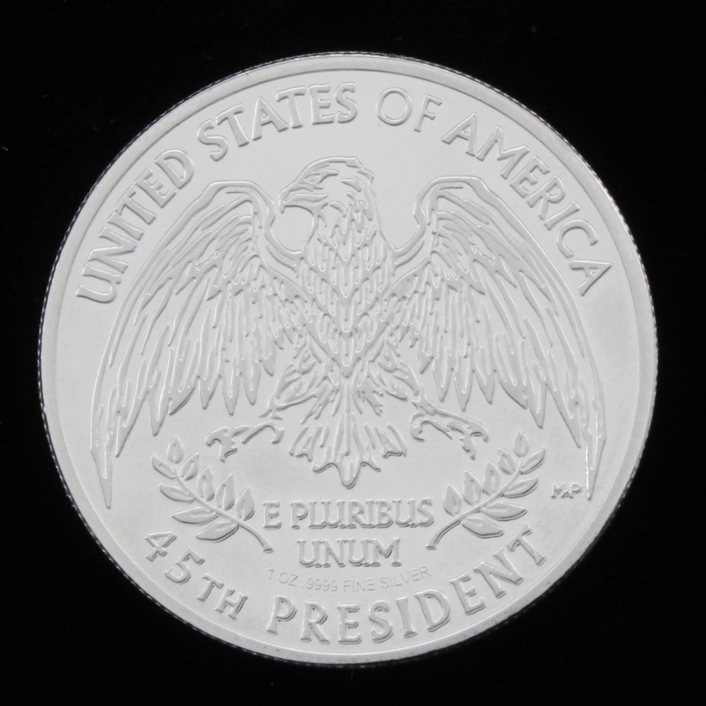 1 Ounce .9999 Fine Silver "Trump 2020" Bullion Round | Pristine Auction