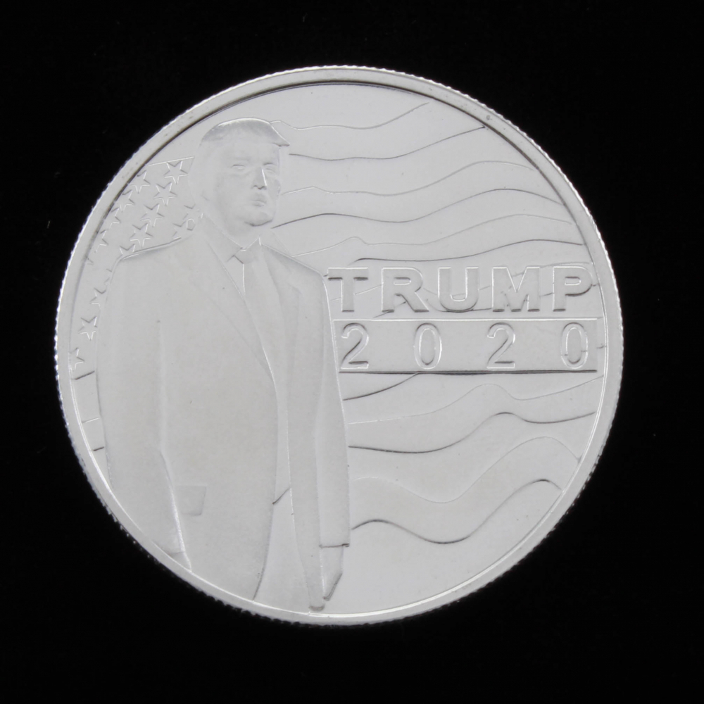 1 Ounce .9999 Fine Silver "Trump 2020" Bullion Round | Pristine Auction