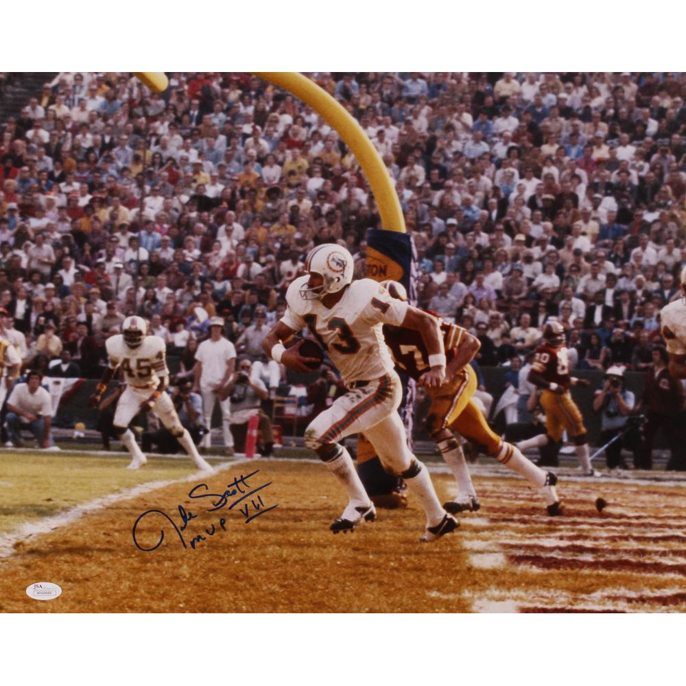 Jake Scott Signed Dolphins 16x20 Photo Inscribed "MVP VII" (JSA COA ...