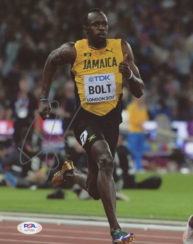 Usain Bolt Signed Team Jamaica 8x10 Photo (PSA Hologram) | Pristine Auction