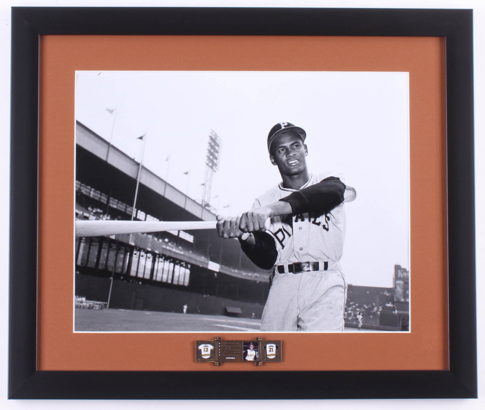 Roberto Clemente Pirates 16x19 Custom Framed Photo Display with Hall of ...