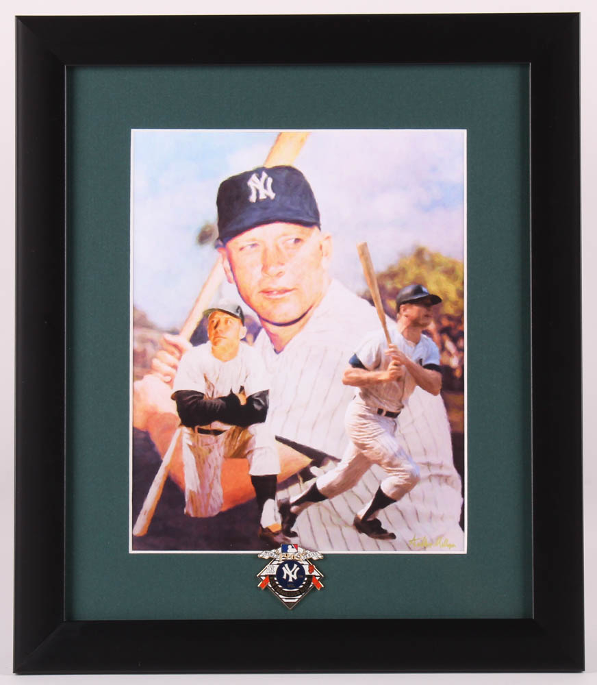 Mickey Mantle Yankees 13x15 Custom Framed Print Display with 1962 World ...
