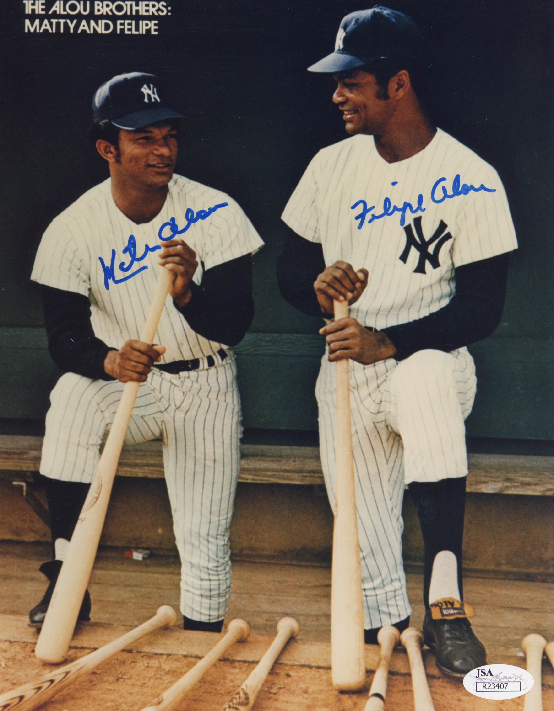 Matty Alou & Felipe Alou Signed Yankees 8x10 Photo (JSA COA) | Pristine ...