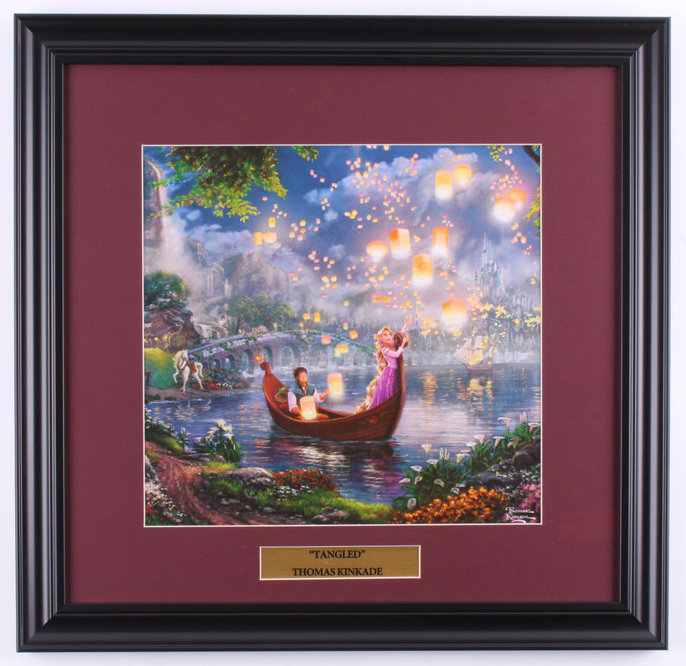 Thomas Kinkade Walt Disney's "Tangled" 18x18.5 Custom Framed Print ...
