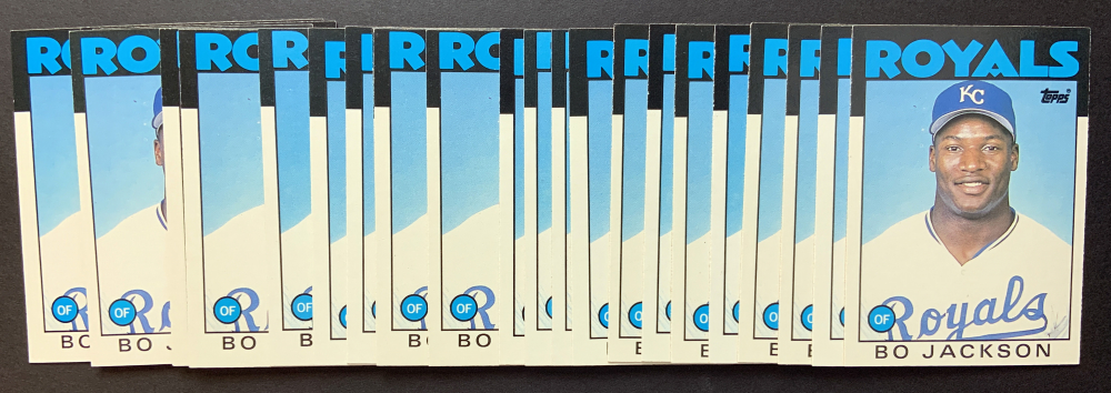 Lot of (25) Bo Jackson 1986 Topps Traded #50T XRC | Barnebys