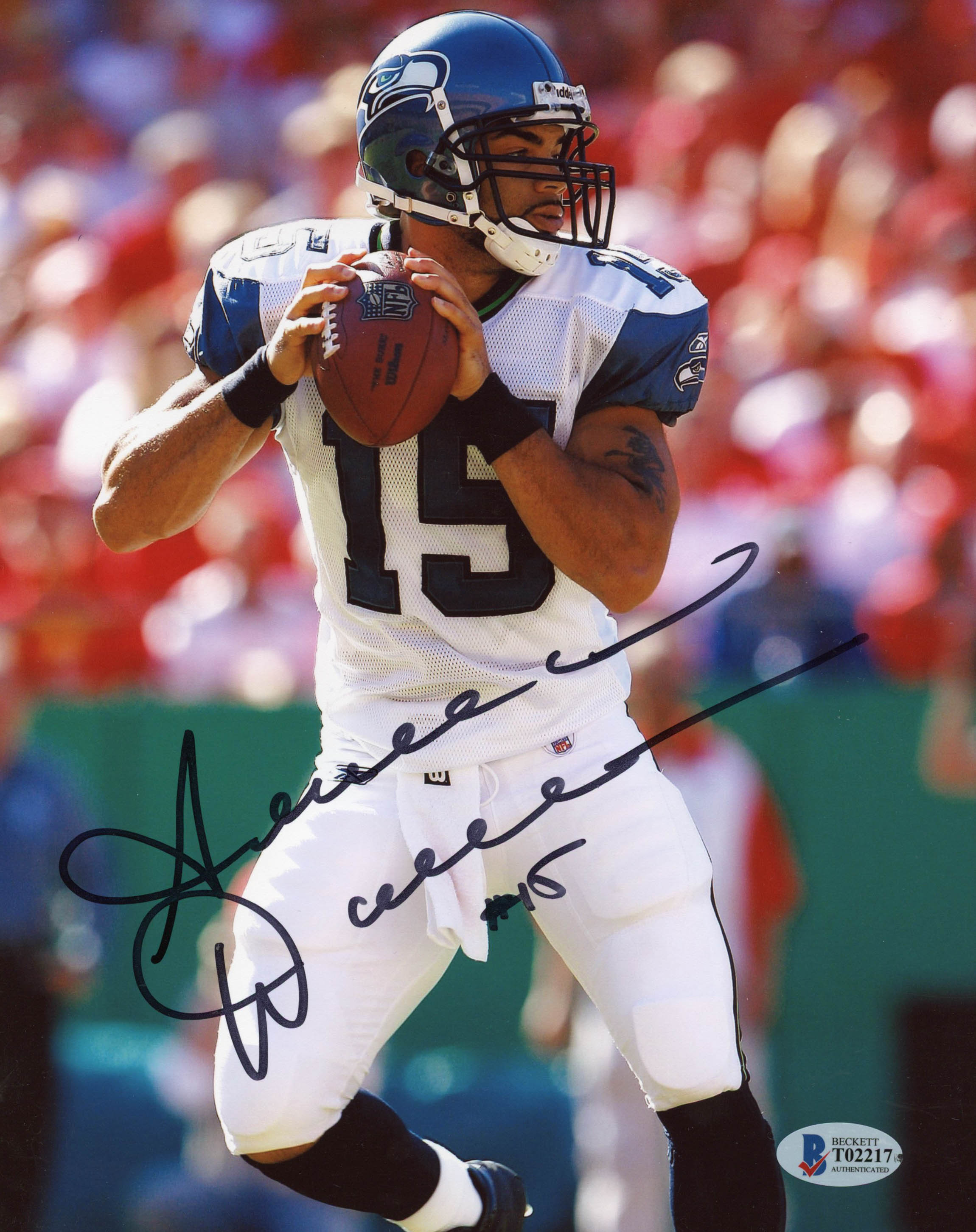 Seneca Wallace Signed Seahawks 8x10 Photo (Beckett COA) | Pristine Auction