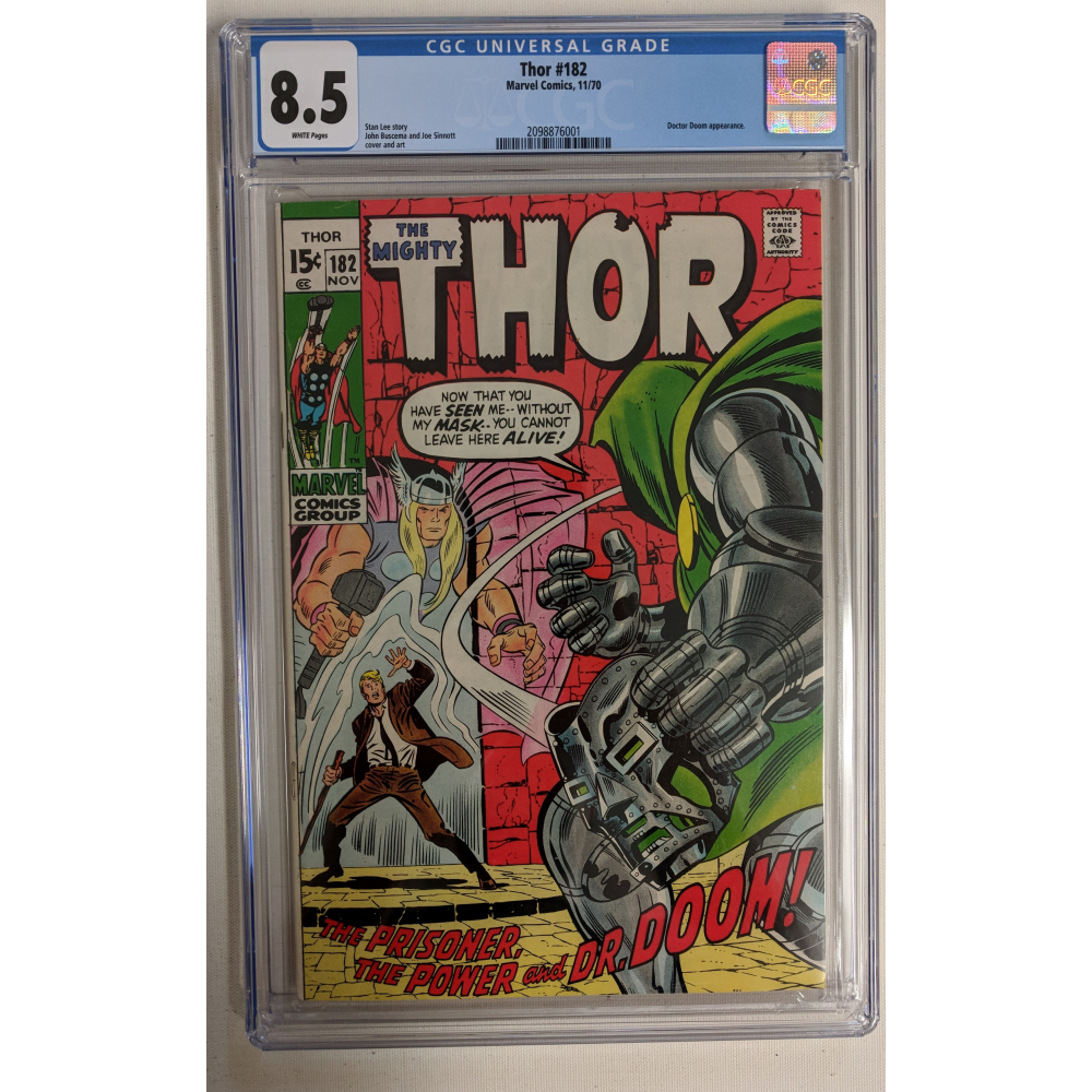 1970 "Thor" Issue #182 Marvel Comic Book (CGC 8.5) | Pristine Auction