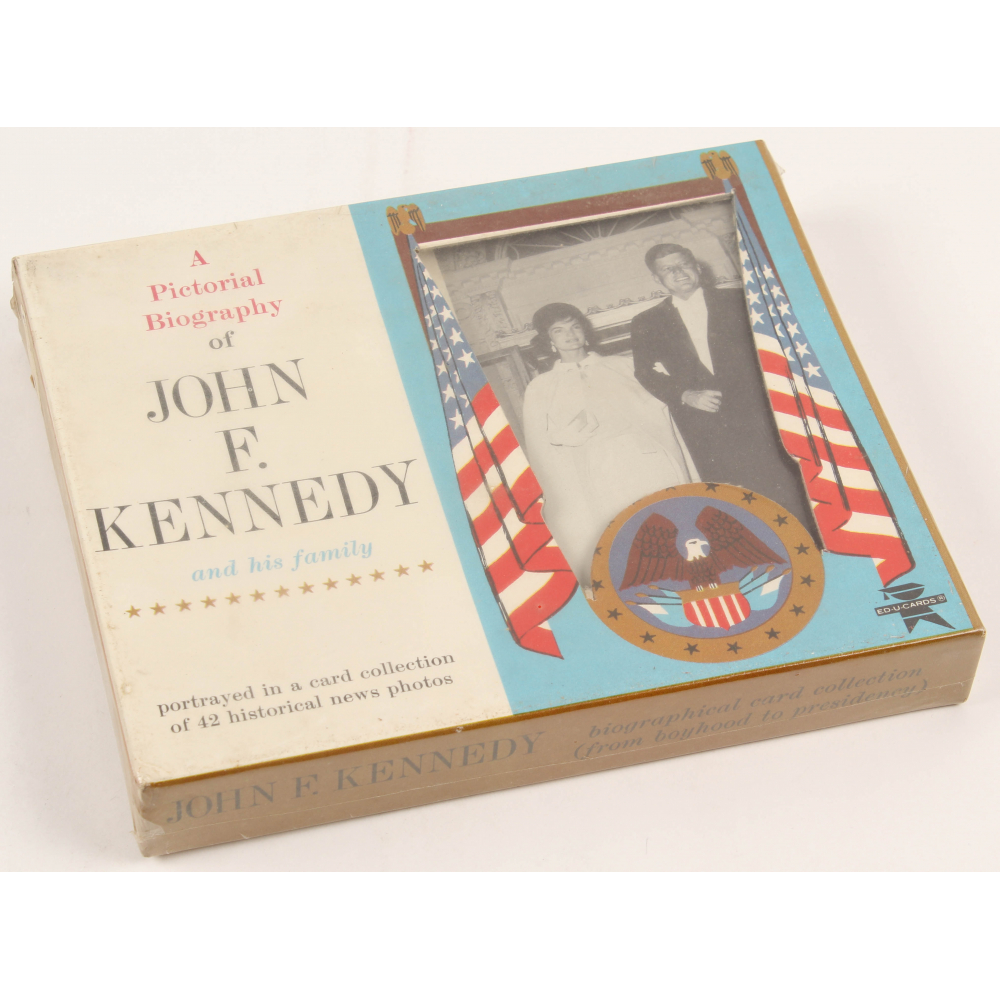 1964 John F. Kennedy Factory Sealed Complete Set of (42) Photo Cards ...