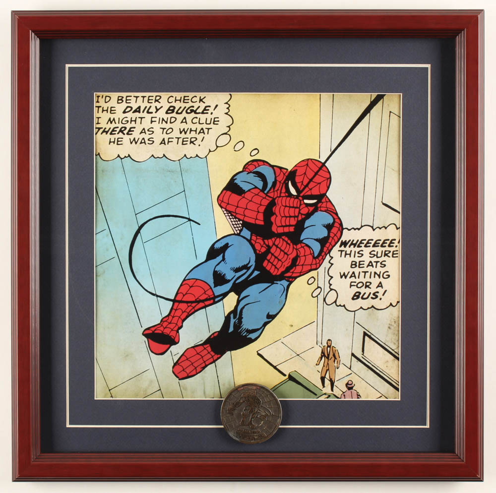 Vintage "Spider-Man" 17.5x17.5 Custom Framed Print Display with Vintage ...