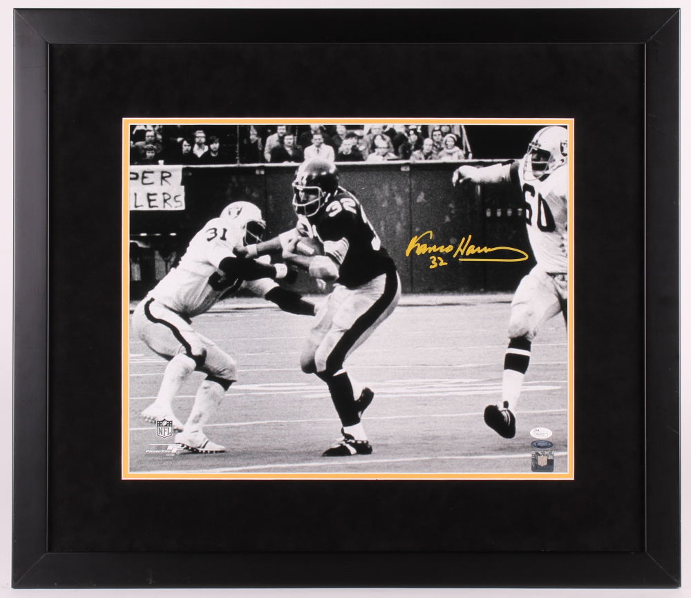 Franco Harris Signed Steelers 26x29.5 Custom Framed Photo Display (JSA ...