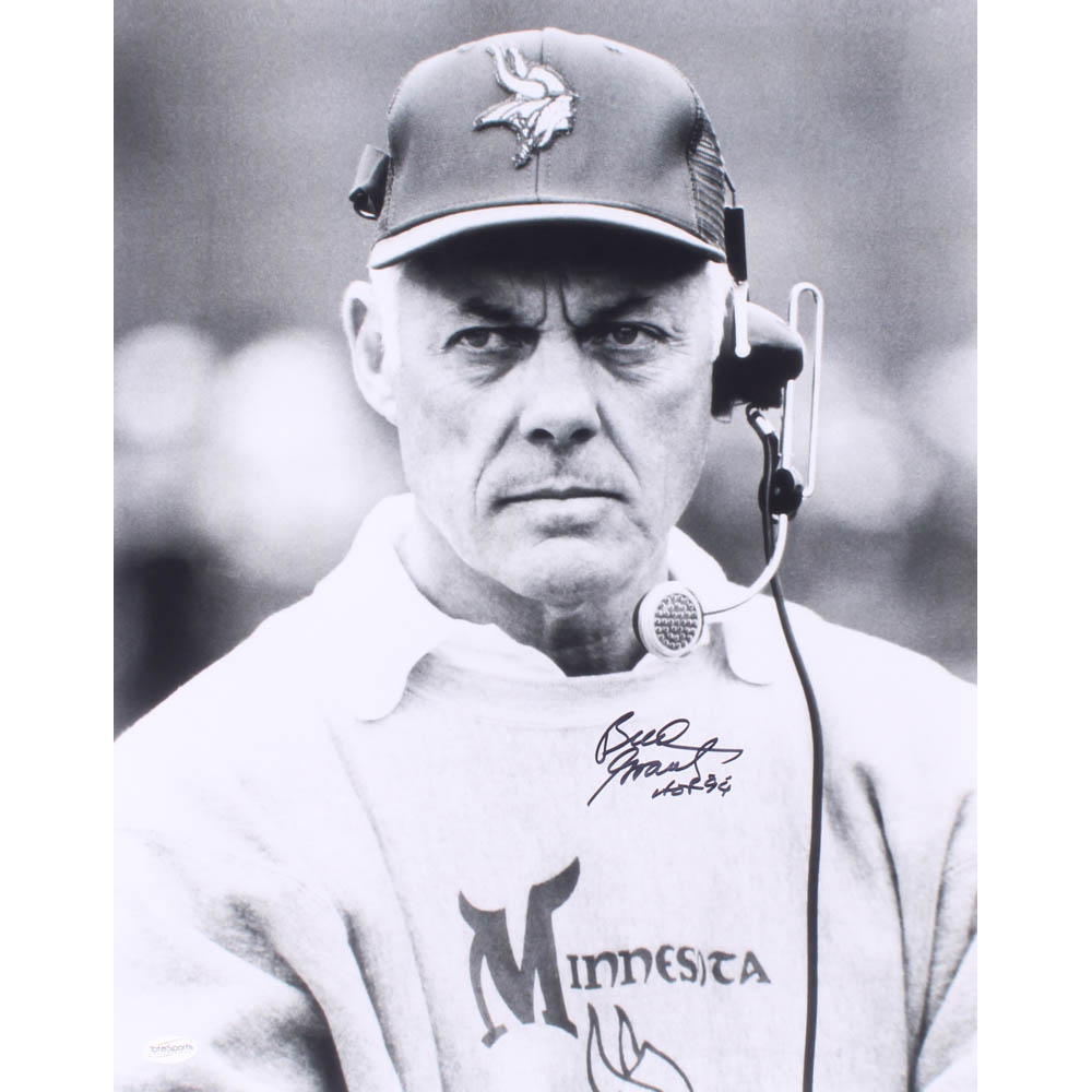Bud Grant Signed Vikings 16x20 Photo Inscribed "HOF 94" (TSE COA ...