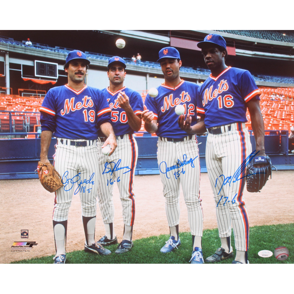 Mets 16x20 Photo Signed By (4) With Ron Darling, Bob Ojeda, Sid ...