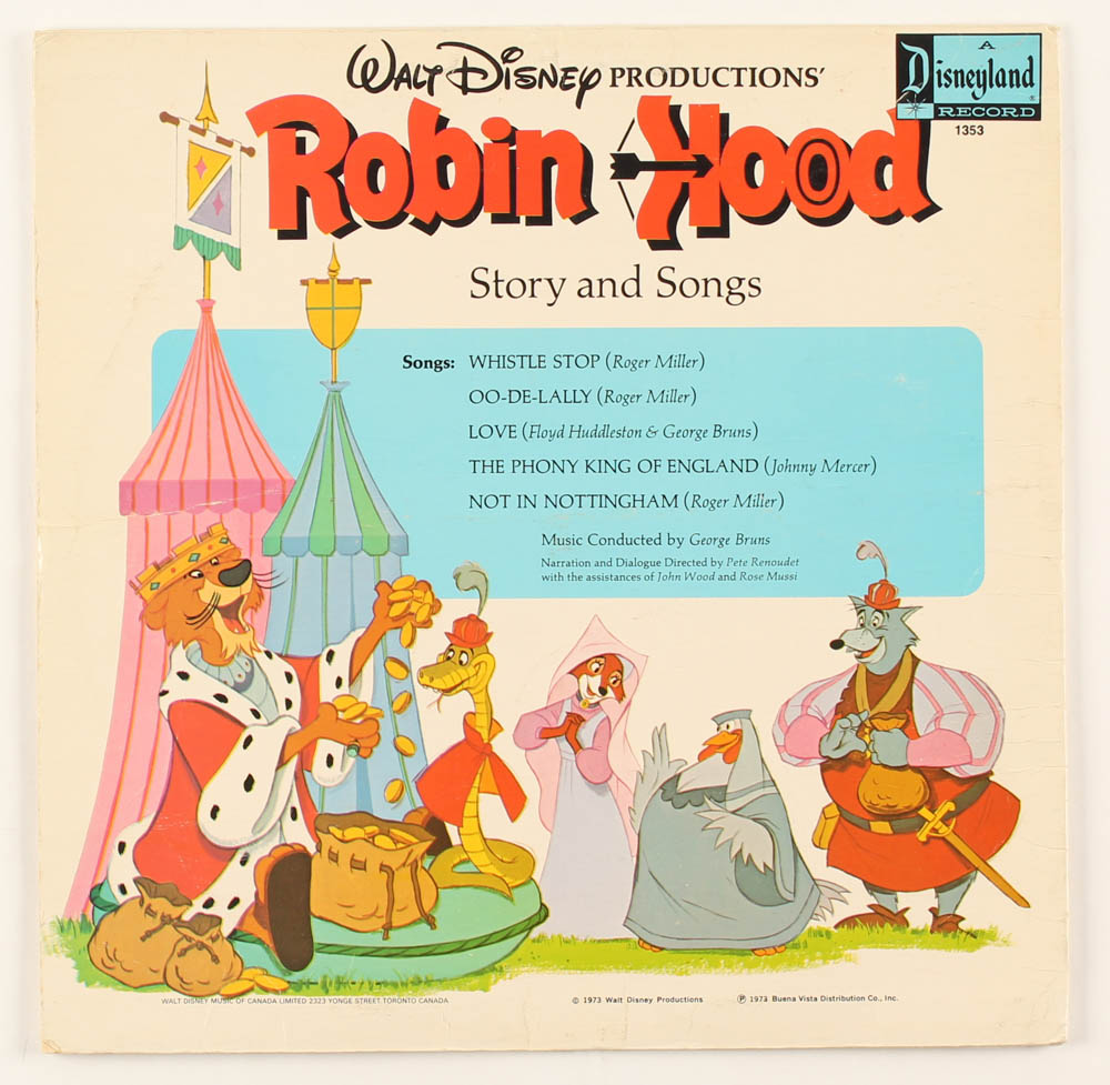 Vintage 1973 Walt Disney "Robin Hood" Vinyl LP Record Album | Pristine ...