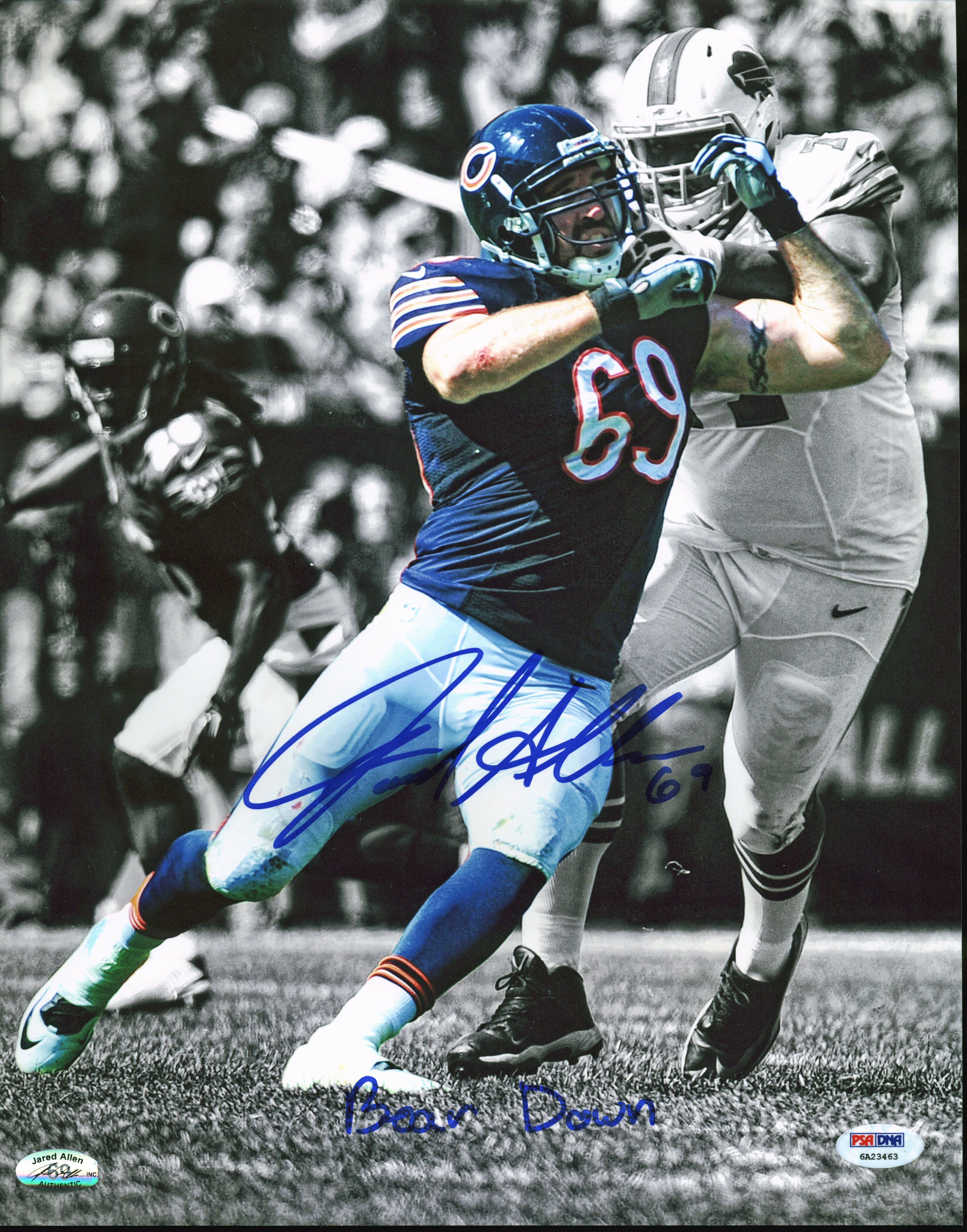 Jared Allen Signed Bears 11x14 Photo Inscribed "Bear Down" (PSA ...
