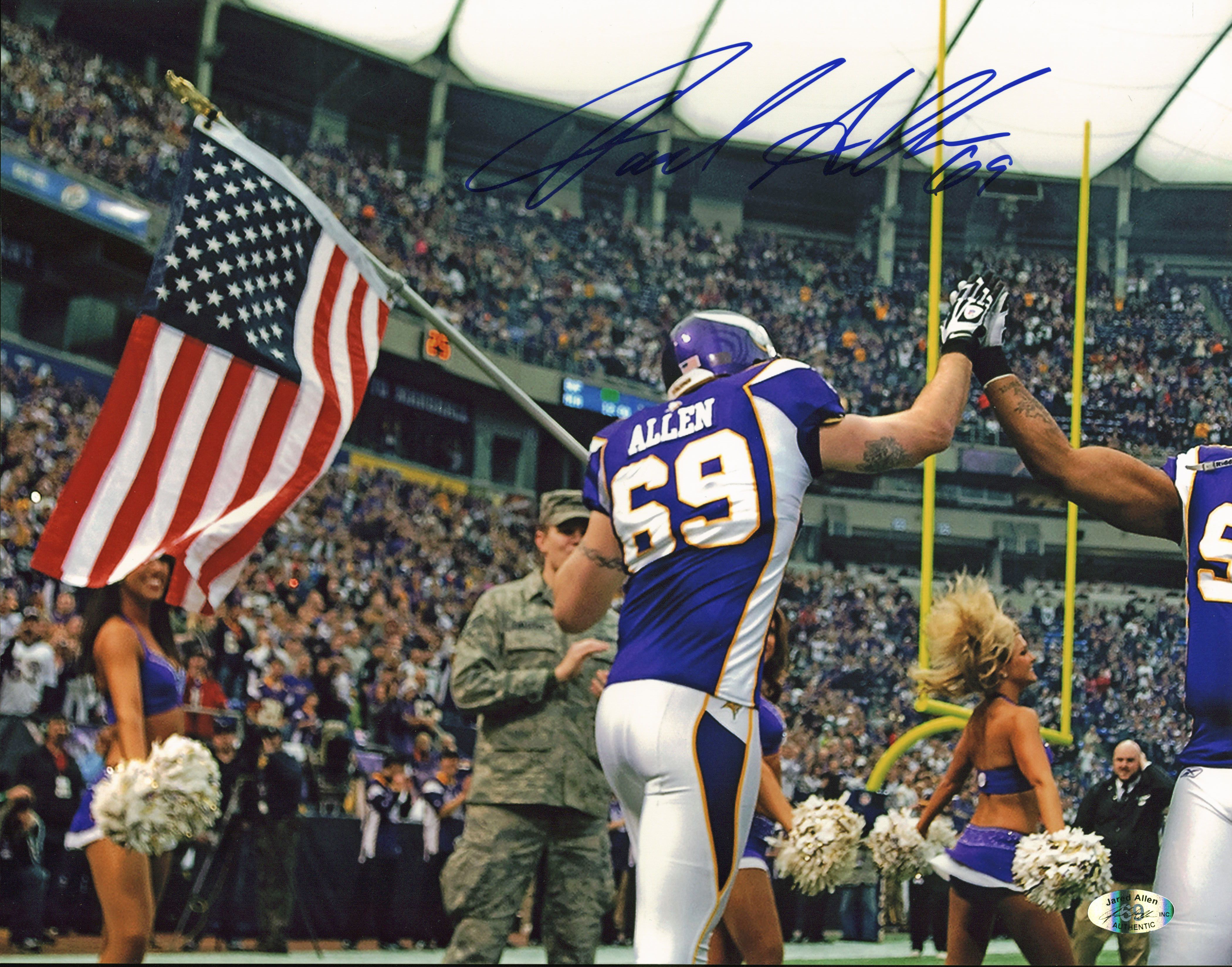 Jared Allen Signed Vikings 11x14 Photo (Allen) | Pristine Auction
