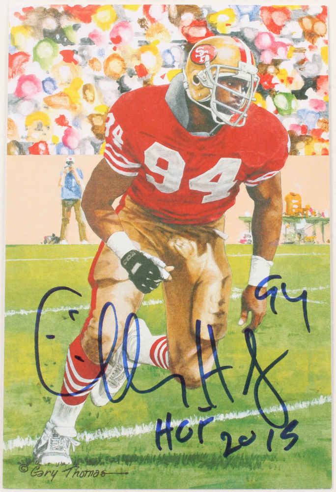Charles Haley Signed LE 49ers 4x6 Pro Football Hall of Fame Art ...