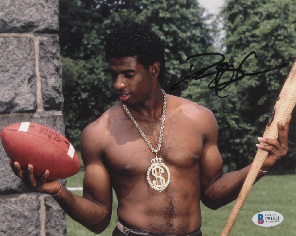 Deion Sanders Signed 8x10 Photo (Beckett COA) | Pristine Auction