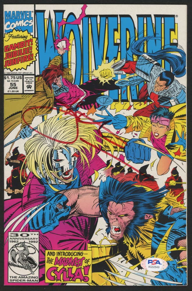 Hugh Jackman Signed 1992 "Wolverine" Issue #55 Comic Book (PSA COA ...