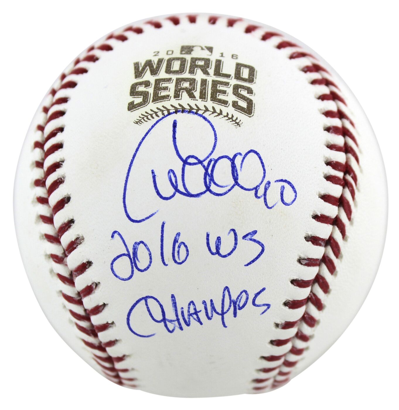 Wilson Contreras Signed 2016 World Series Baseball Inscribed "2016 WS ...