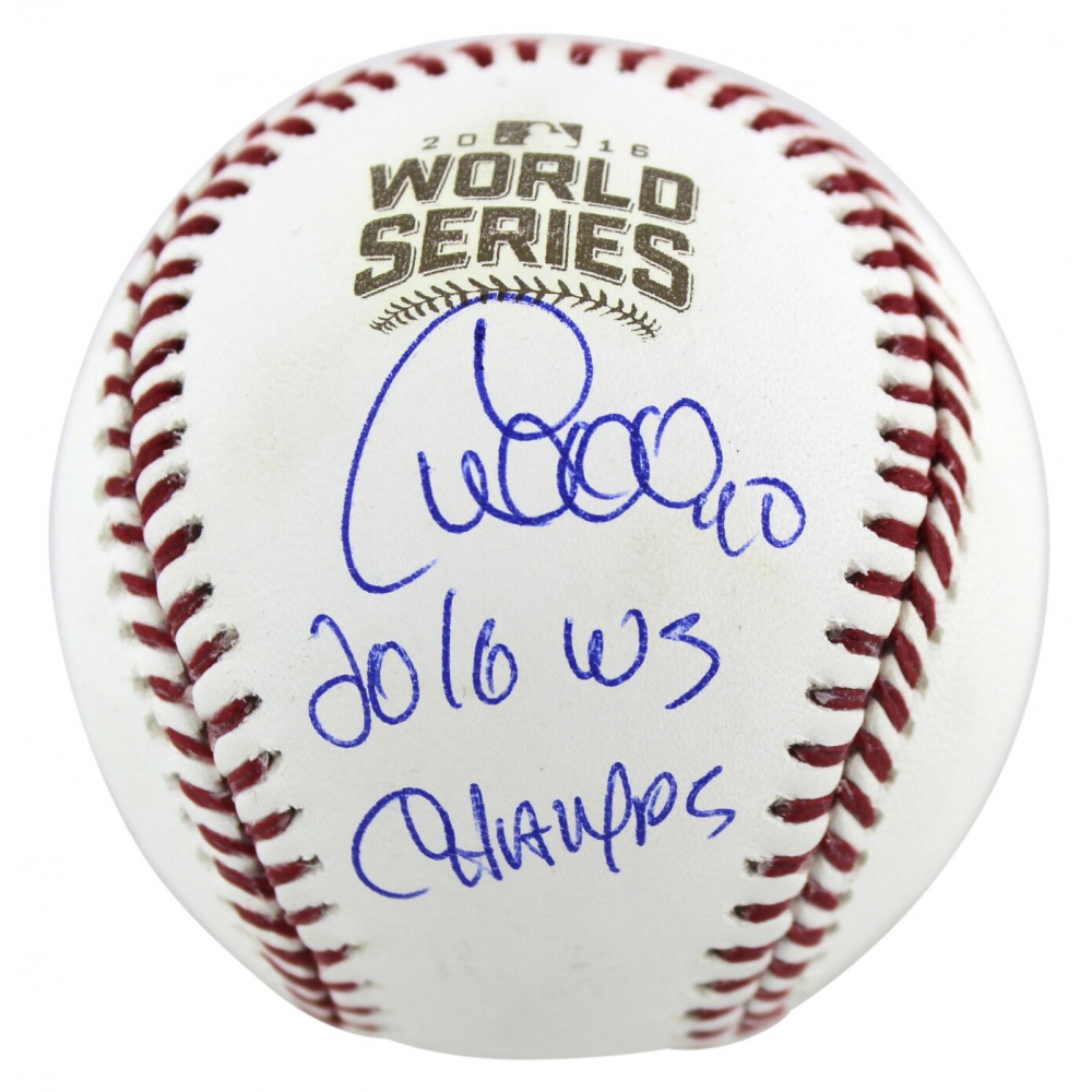 Wilson Contreras Signed 2016 World Series Baseball Inscribed "2016 WS ...