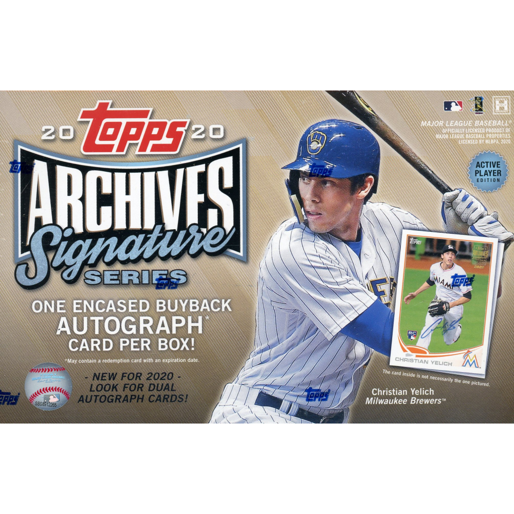 2020 Topps Archives Signature Series Baseball Hobby Box of (1) Card ...