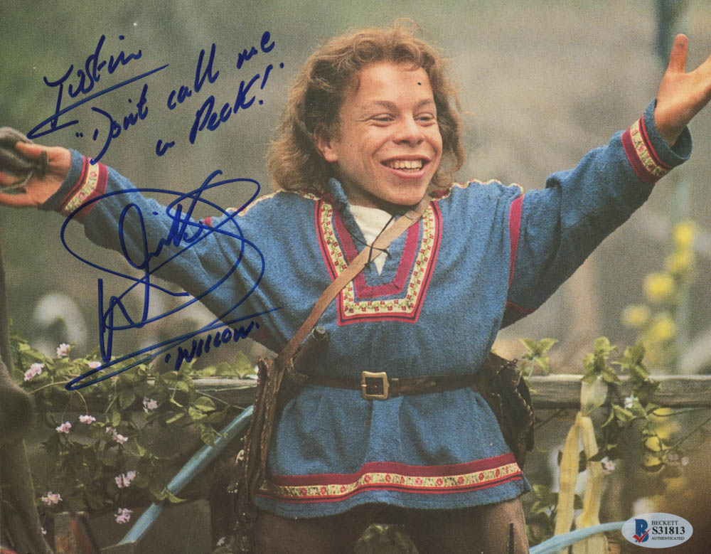 Warwick Davis Signed "Willow" 8x10 Print Inscribed "Don't Call Me A ...
