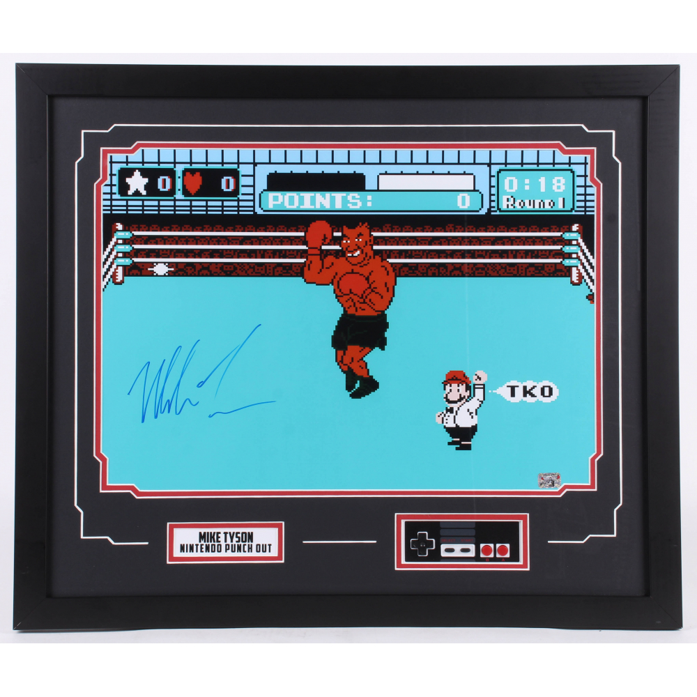 Mike Tyson Signed "Punch-Out!!" 22x26 Custom Framed Photo Display with ...