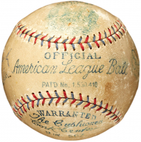Vintage Hall-of-Famers Baseball Signed by (4) with Babe Ruth, Grover ...