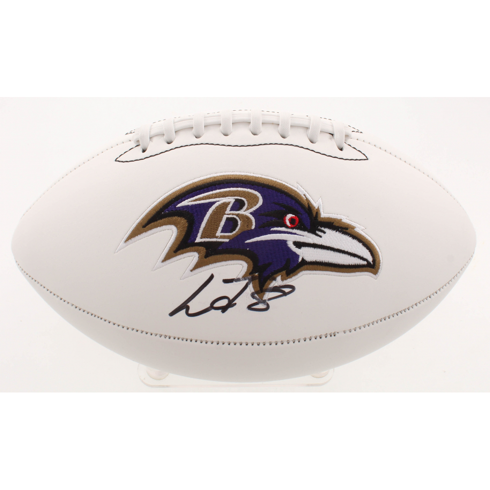 Lamar Jackson Signed Ravens Logo Football (JSA COA) | Pristine Auction