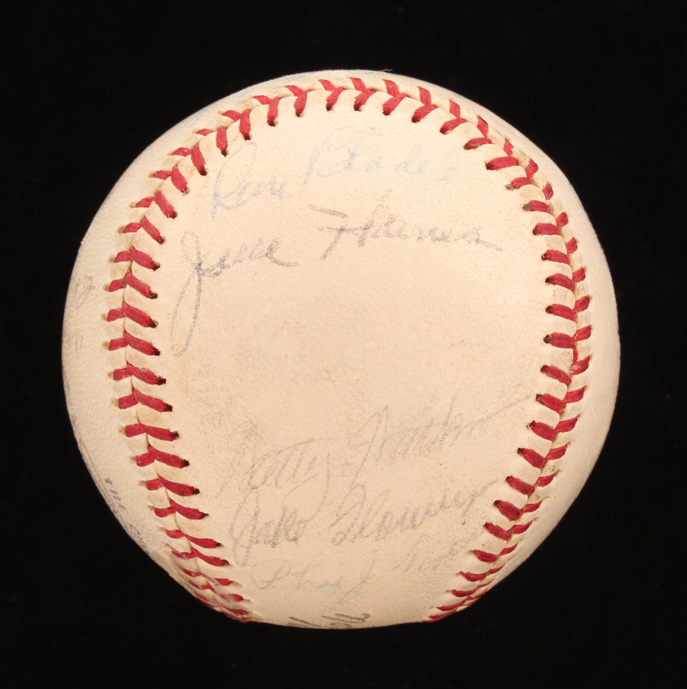 Vintage ONL Baseball Signed By (15) With Lefty Gomez, Jim Lindsey, Ray ...