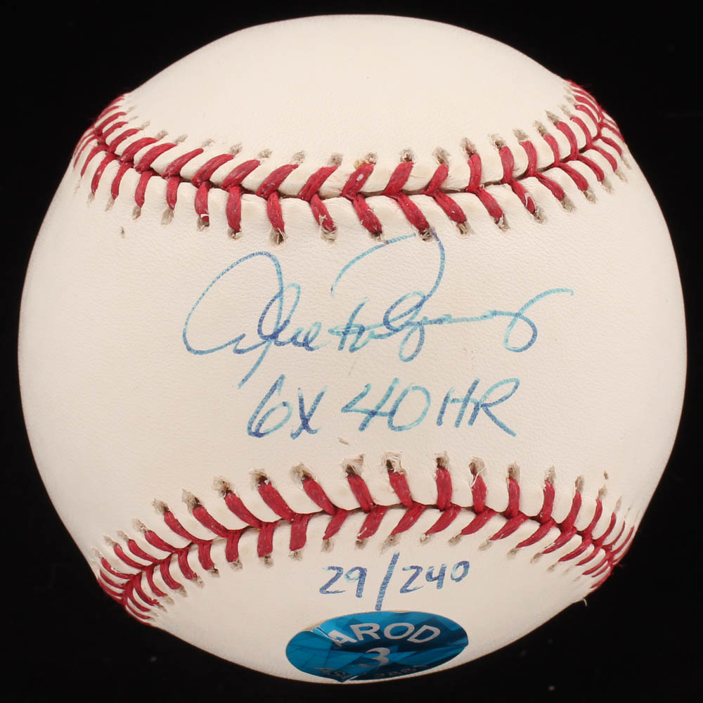 Alex Rodriguez Signed LE OML Baseball Inscribed "6x 40 HR" (JSA COA & Rodriguez COA) | Pristine ...