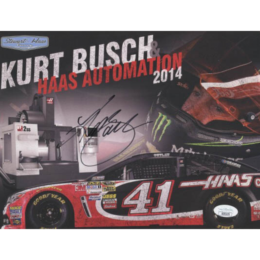 Kurt Busch Signed NASCAR 8.5x11 Photo Card (JSA COA) | Pristine Auction