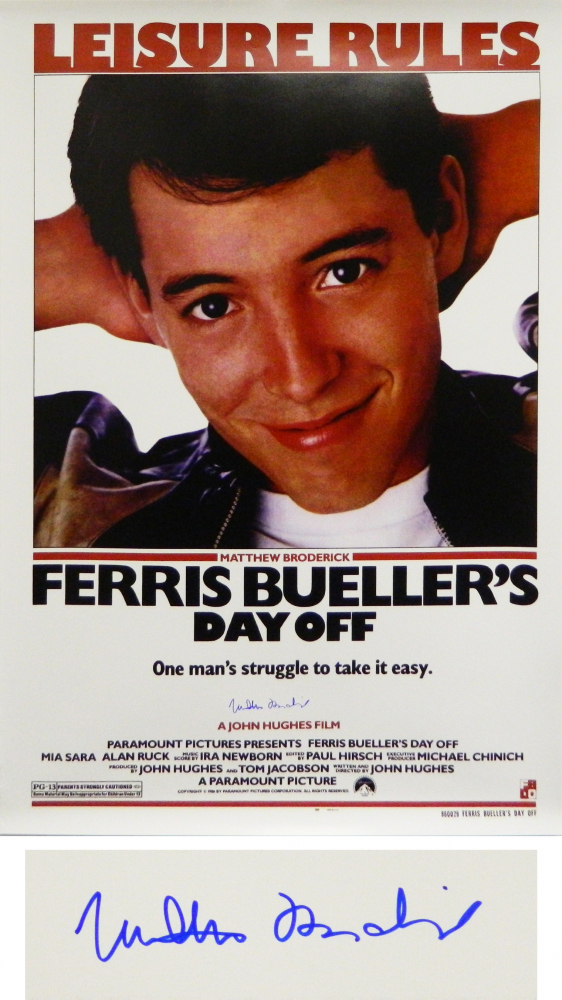 Matthew Broderick Signed "Ferris Bueller's Day Off" 27x40 Poster ...