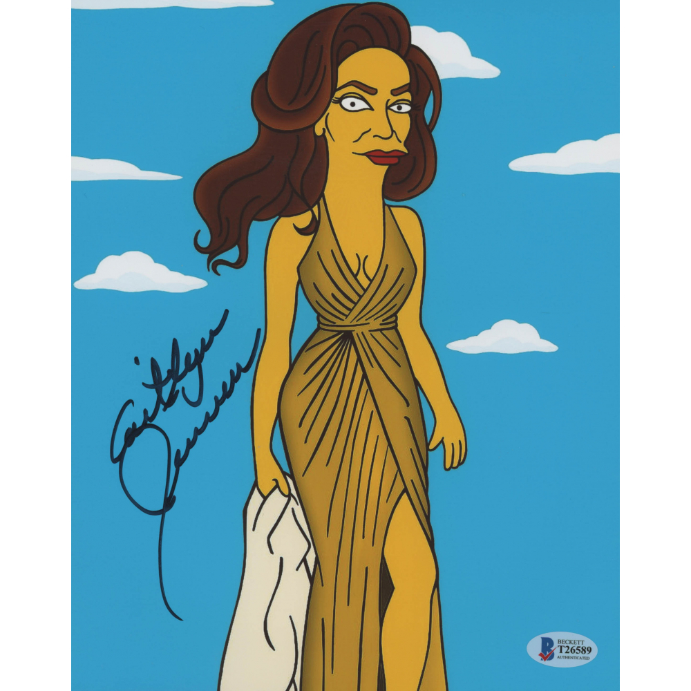 Caitlyn Jenner Signed "The Simpsons" 8x10 Photo (Beckett COA ...
