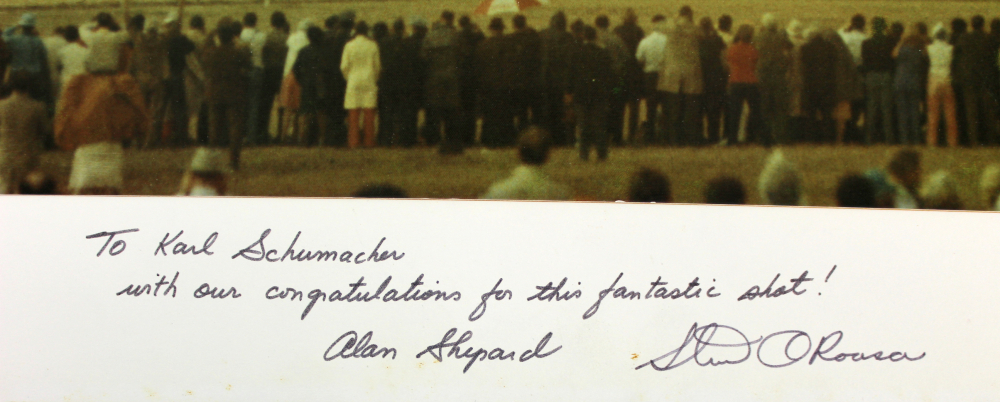 Alan Shepard, Stuart Roosa & Edgar Mitchell Signed Apollo 14 14x18 Custom Matted Photo Display ...