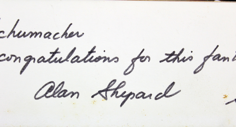 Alan Shepard, Stuart Roosa & Edgar Mitchell Signed Apollo 14 14x18 Custom Matted Photo Display ...