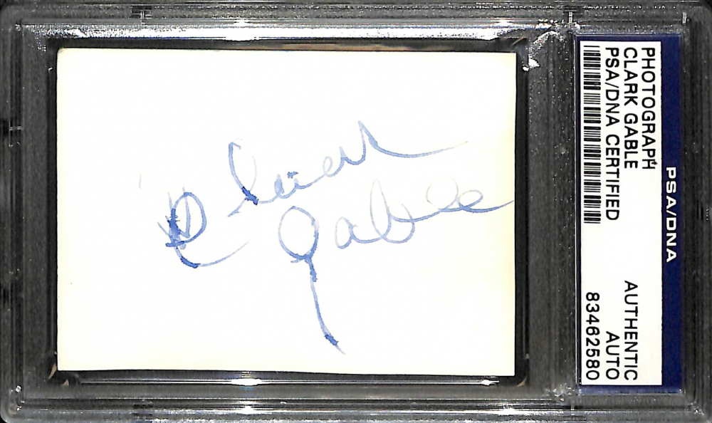 Clark Gable Signed 2.5x3.5 Photo (PSA Encapsulated) | Pristine Auction
