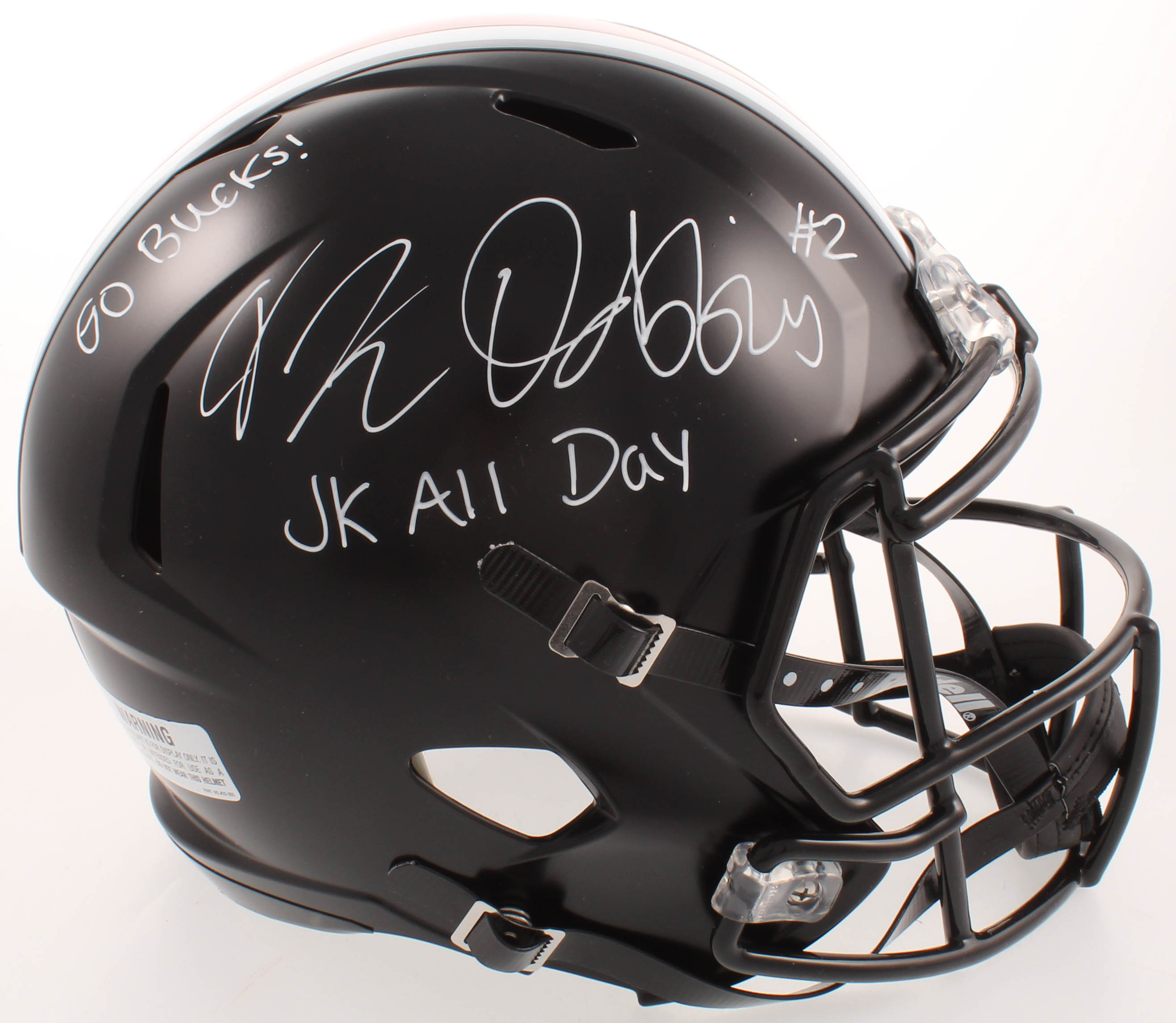 J. K. Dobbins Signed Ohio State Buckeyes Full-Size Speed Helmet ...