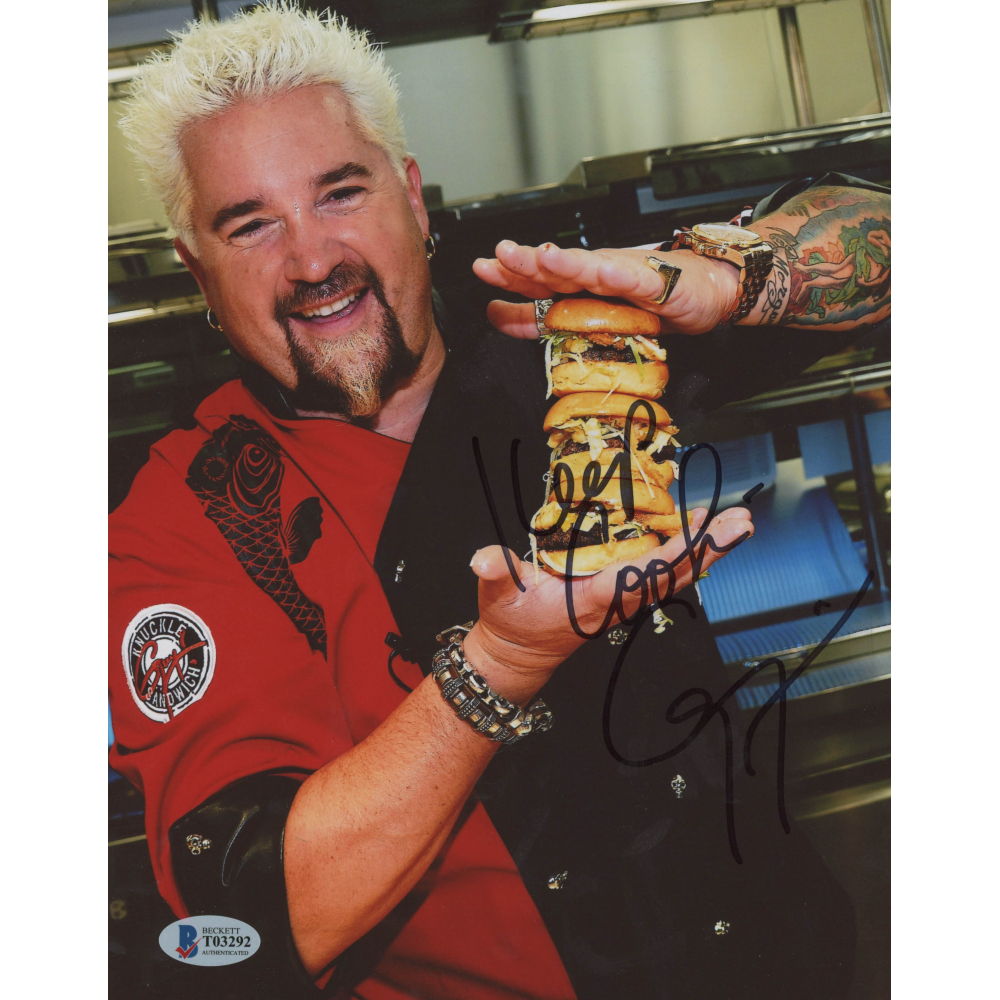 Guy Fieri Signed 8x10 Photo Inscribed "Keep Cool" (Beckett COA ...