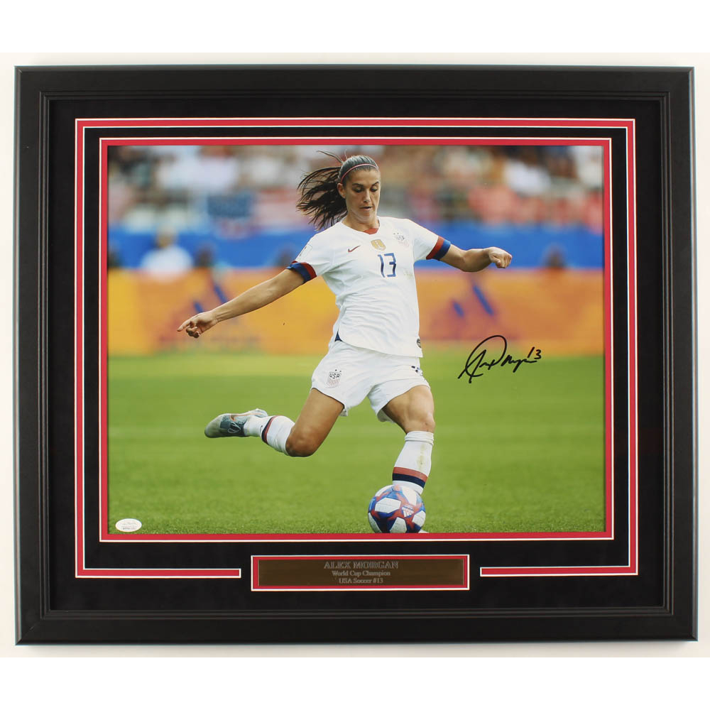 Alex Morgan Signed Team USA 22x26 Custom Framed Photo Display (JSA COA ...