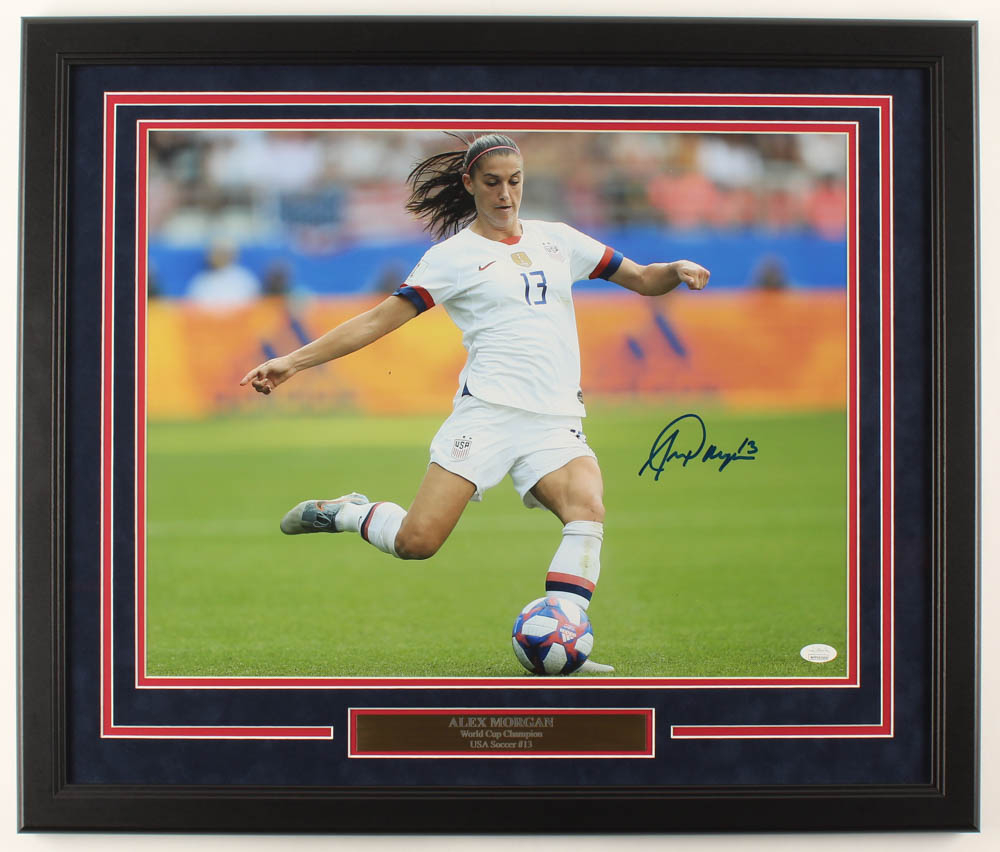 Alex Morgan Signed Team USA 22x26 Custom Framed Photo Display (JSA COA ...
