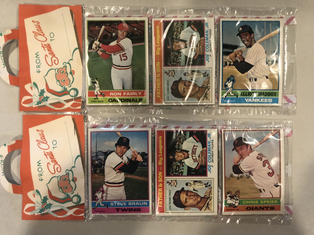 Lot of (2) 1976 Topps Unopened Baseball Christmas Rack Packs | Pristine ...