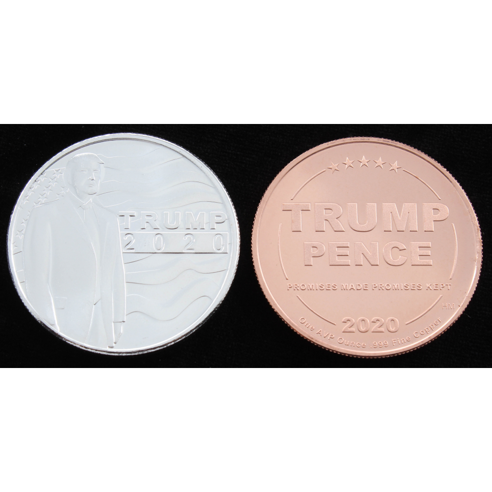 Lot of (2) 2020 Donald Trump Presidential Collectable Coins with (1 ...