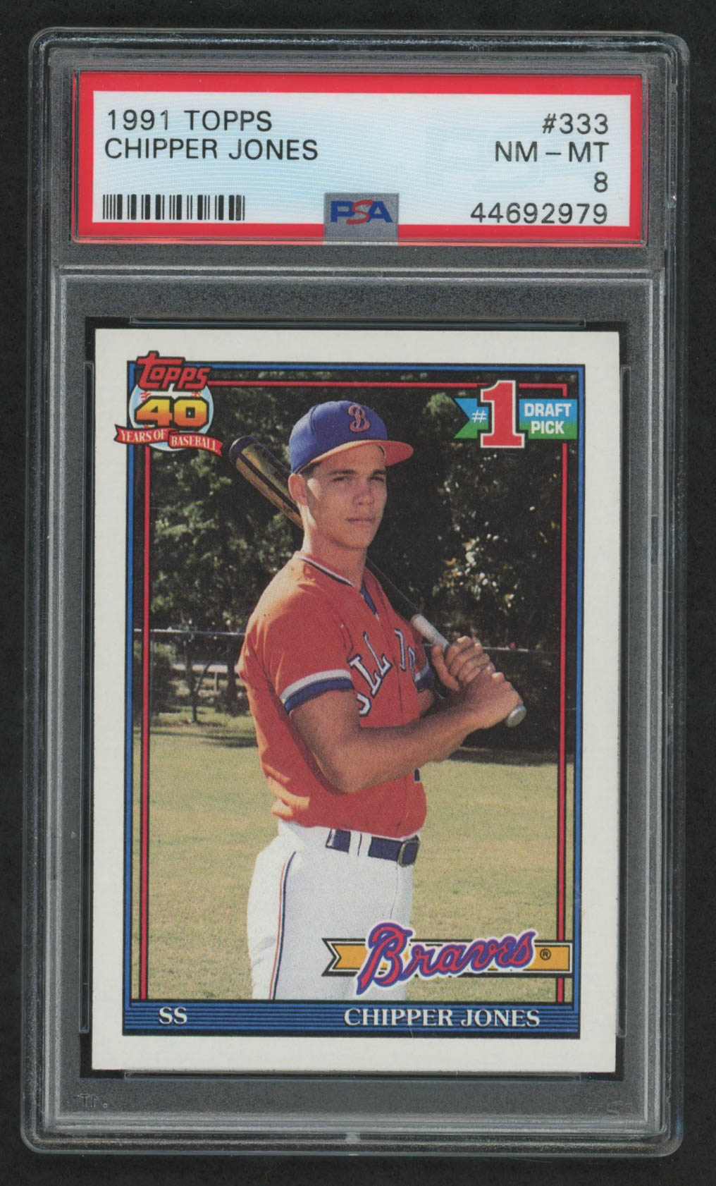 Chipper Jones 1991 Topps #333 RC (PSA 8) | Pristine Auction