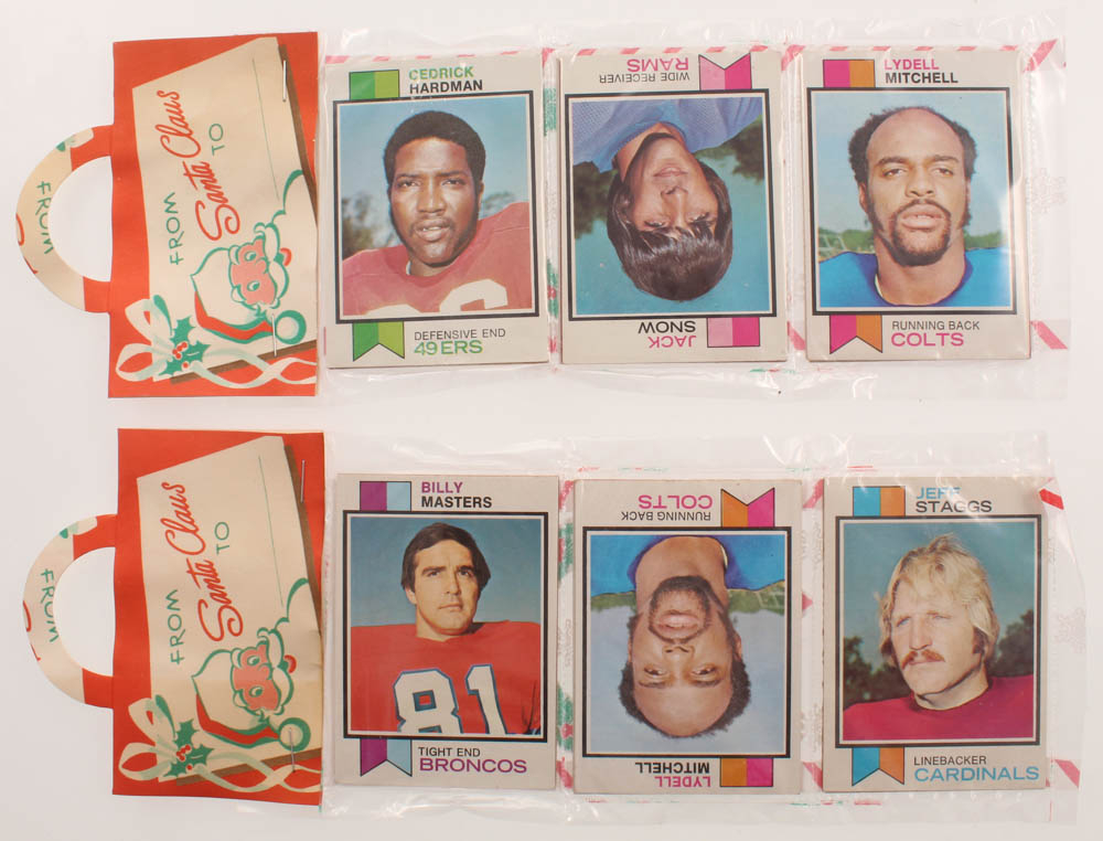 Lot of (2) 1973 Topps Football Unopened Christmas Rack Packs with (12 ...